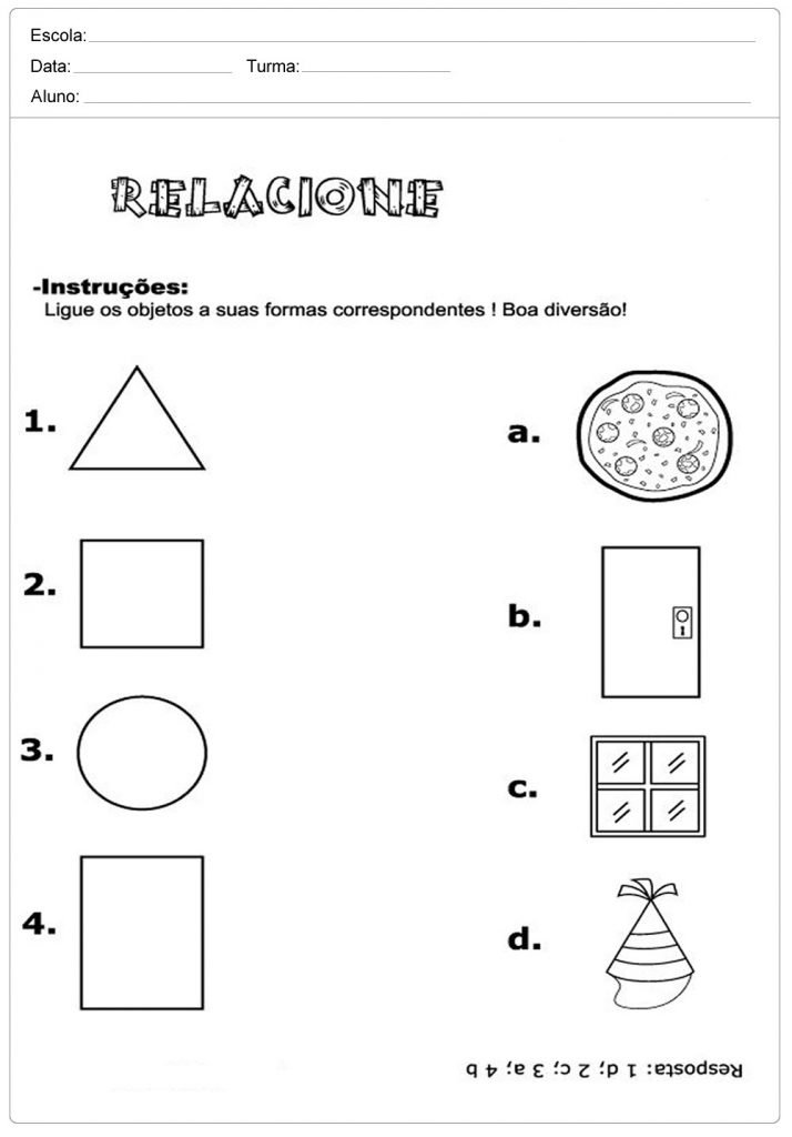 Atividades com Formas Geométricas - SÓ ESCOLA