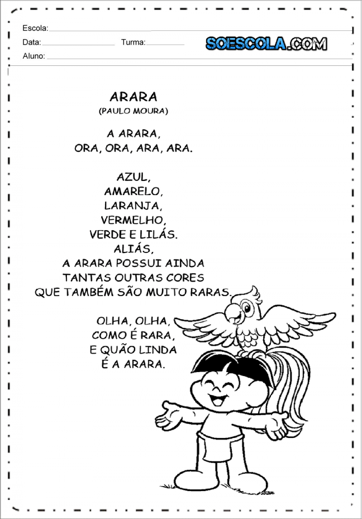Textos para leitura infantil - SÓ ESCOLA