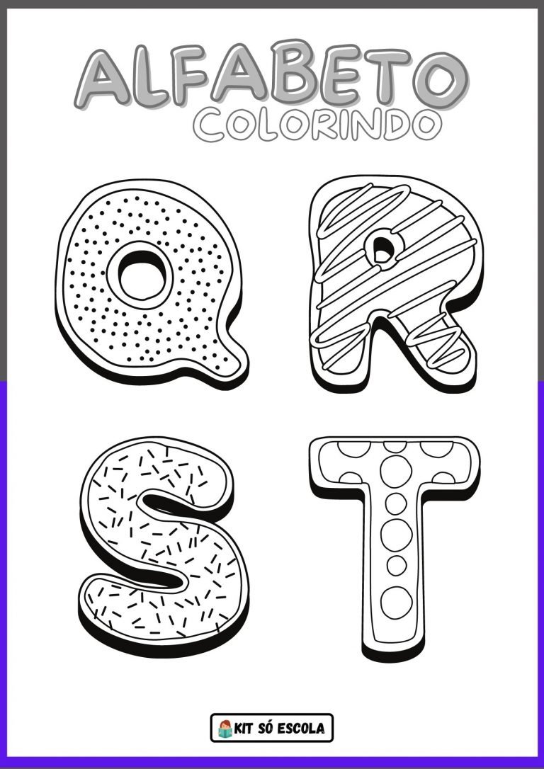 Fichas com Alfabeto Ilustrado para colorir - SÓ ESCOLA